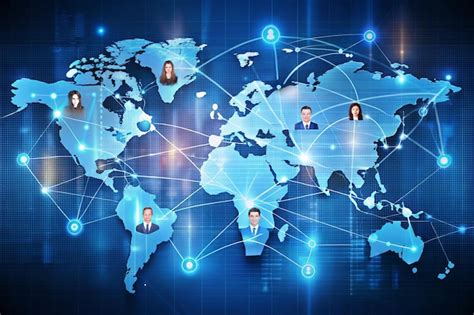 Worldwide Connectivity Global Business Communication Premium Ai