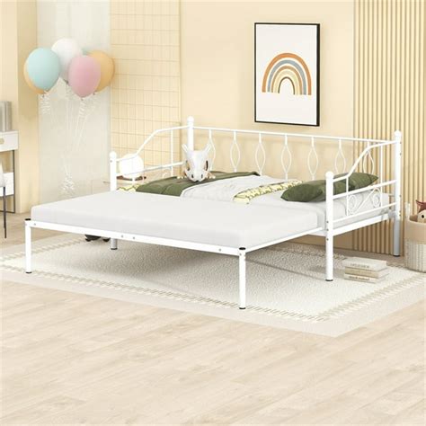 Metal Extending Daybed Twin Size Metal Daybed With Pop Up Trundle