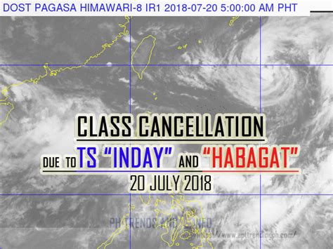 Class Cancellations For Friday July 20 2018 Ph Trending