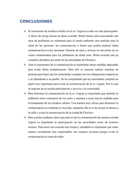 Conclusiones De Responsabilidad Social Conclusiones El Incremento De