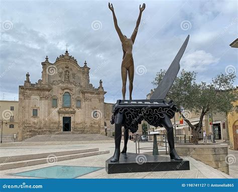 Sculpture Of The Sassi Of Matera Matera Italy Editorial Photo