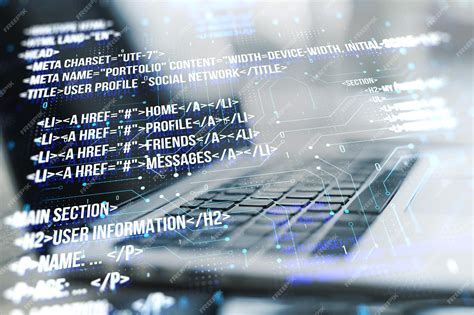 Premium Photo Close Up Of Laptop With Creative Digital Programming