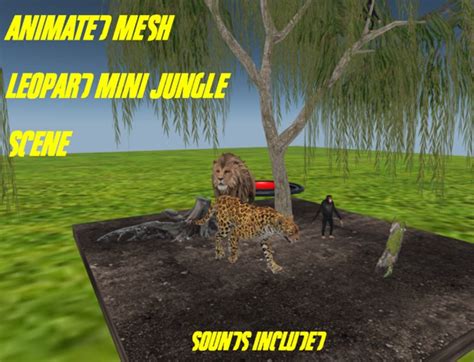 Second Life Marketplace Leapord Scene Boxed