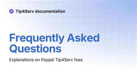 Frequently Asked Questions Tip Serv Documentation