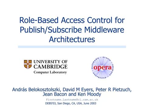 Ppt Role Based Access Control For Publishsubscribe Middleware
