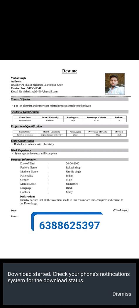 Vishal Singh On Linkedin I Am Msc With Chemistry Pass Out I Need Job Hurry Up Inform To You Sir
