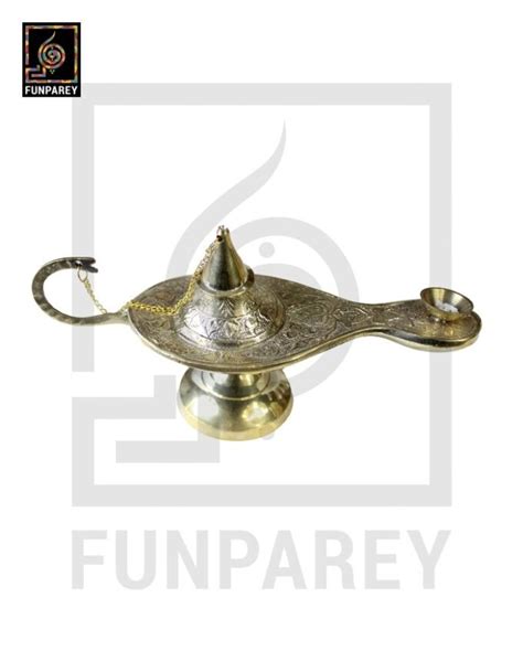 Brass Aladdin Lamp Golden Exemplary Design Funparey
