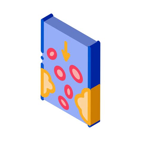 Atherosclerosis Vessel Problem Isometric Icon Vector Illustration