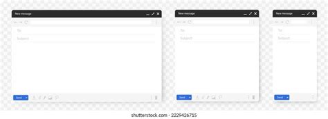 Set Email Interface Template Browser Window Stock Vector Royalty Free 2229426715 Shutterstock