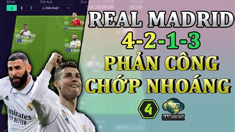 Phản công nhanh với sơ đồ 4213 team REAL cùng Ronaldo 22TS Benzema