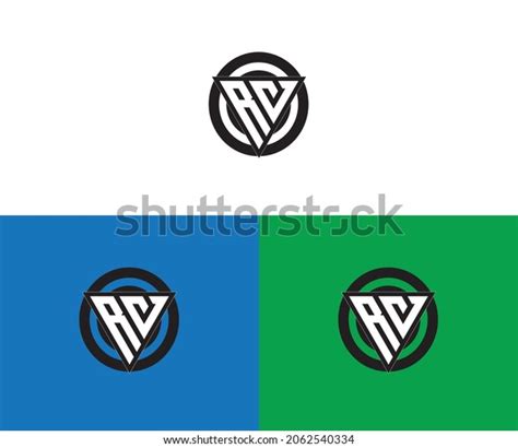 Rc Circle Shape Logo Art Stock Vector Royalty Free 2062540334