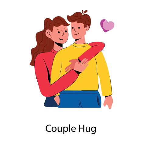 Trendy Couple Hug 43189620 Vector Art At Vecteezy