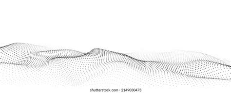 Wave Particles Digital Wave Background Concept Stock Vector Royalty