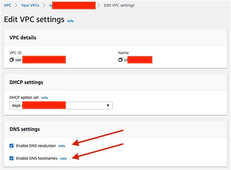 Amazon Web Services The Specified Vpc Does Not Support Dns Resolution