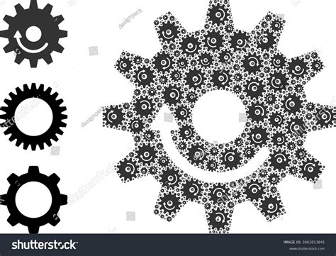 Itself Recursion Mosaic Gear Wheel Rotation Stock Vector Royalty Free 2062813841 Shutterstock