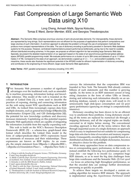Pdf Fast Compression Of Large Semantic Web Data Using X10