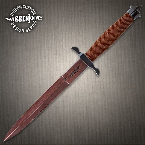 Hibben Hellfyre Shadow Knife 7 14” Double Edged Blade 12 14