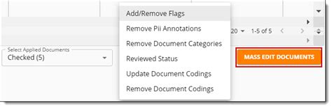 Mass Edit Feature