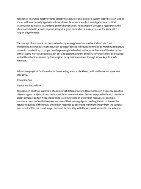 Understanding Resonance Pdf