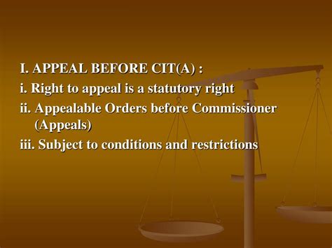 Ppt I Appeal Before Cita I Right To Appeal Is A Statutory Right