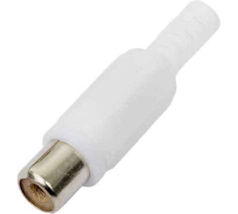 Разъем RCA гнездо Pro Legend пластик на кабель, белый, PL2155 ...