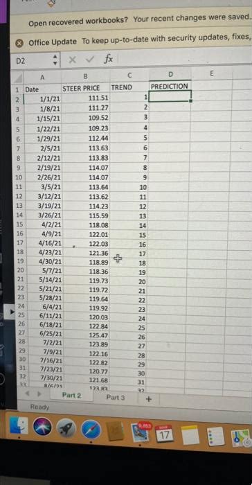 solved part 2 15 points in the assignment 2 excel file
