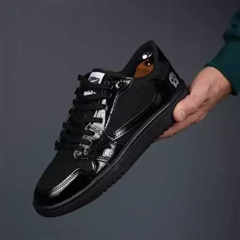 خرید و قیمت کتونی نایک ایر جردن ترویس جهان ورنی مشکی از غرفه گال‍ـری