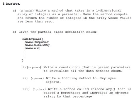 Solved 3 Java Code A 10 Points Write A Method That