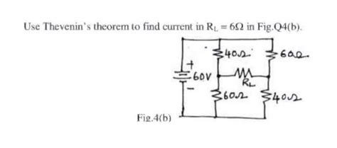 Solved Use Thevenin s theorem to find current in RL Ω in Chegg