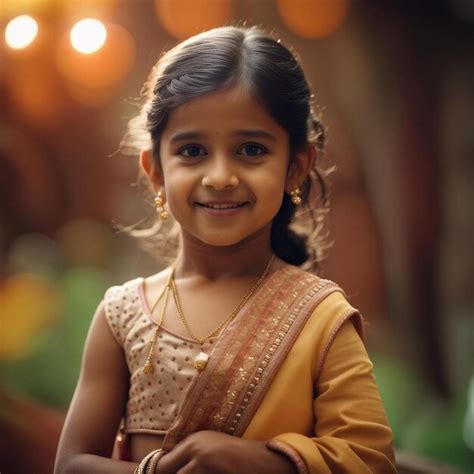 Premium Ai Image A South Indian Small Girl