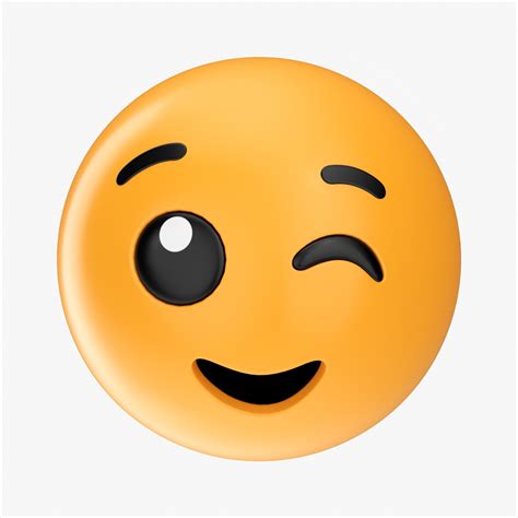 Emoji 004 Winking Pbr 3d Model