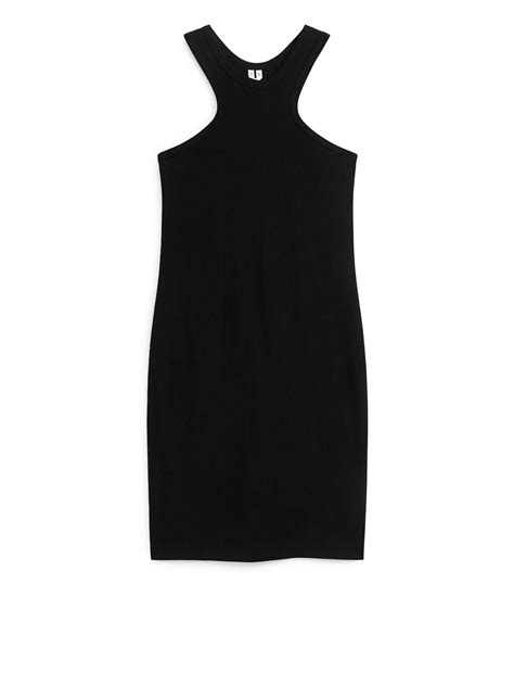 Arket Ribbed Tank Dress In Black Endource