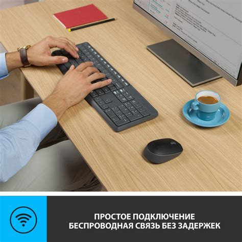 Комплект клавиатура мышь Logitech Mk235 Desktop Grey 920 007949 — купить по низкой цене в