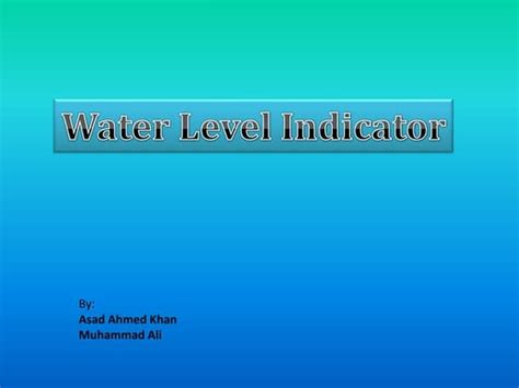Project Report On Water Level Indicator Pdf Water Services Home Utilities