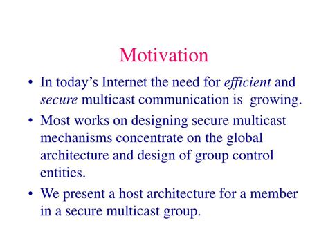 Ppt An Ipsec Based Host Architecture For Secure Internet Multicast Powerpoint Presentation