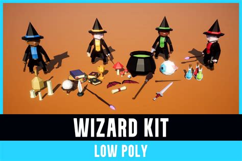 Wizard Kit Low Poly 3d Model