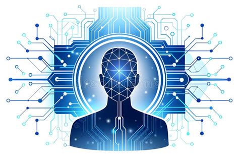 Flat Ai Driven Digital Brain Elements Concept As Abstract Elements
