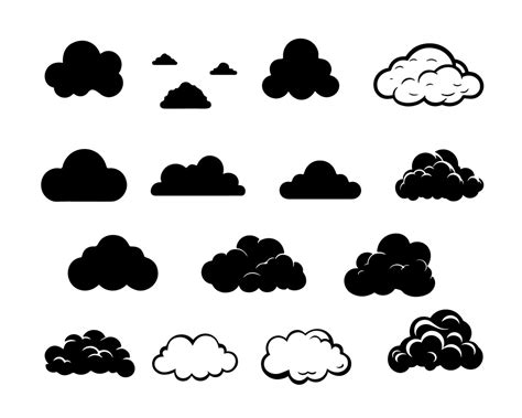 Cloud Svg Files Cloud Cricut Cloud Clip Art Svg Cloud Silhouette Cloud Bundle Etsy