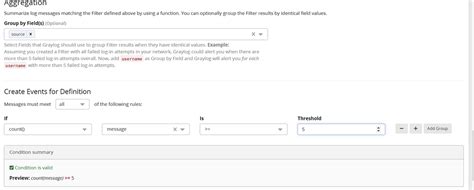 event definitions graylog central peer support graylog community