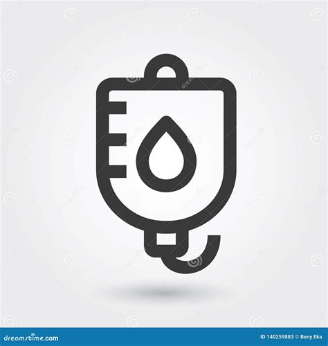 Vectorpictogram De Lijnstijl Van Het Bloedtransfusie Medische