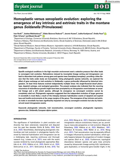 Pdf Homoplastic Versus Xenoplastic Evolution Exploring The Emergence