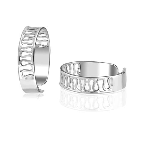 Buy 925 Sterling Silver Women Cut Work Toe Ring Online
