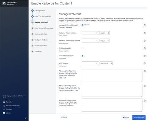 step 3 enable kerberos using the wizard
