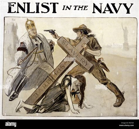 World War I American Recruitment Poster For Us Navy Shows Uncle Sam