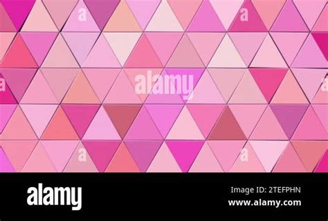 Futuristic Tech Background Of Moving Pink Triangle Shapes Cell Frames
