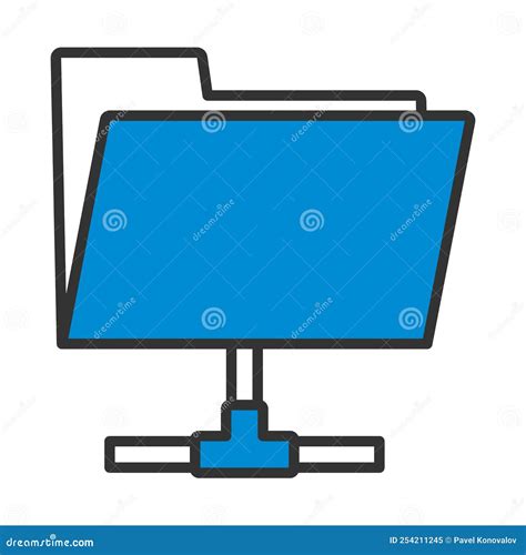 shared folder icon stock vector illustration of computer 254211245