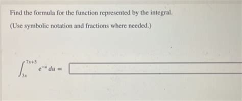 Find The Formula For The Function Represented StudyX