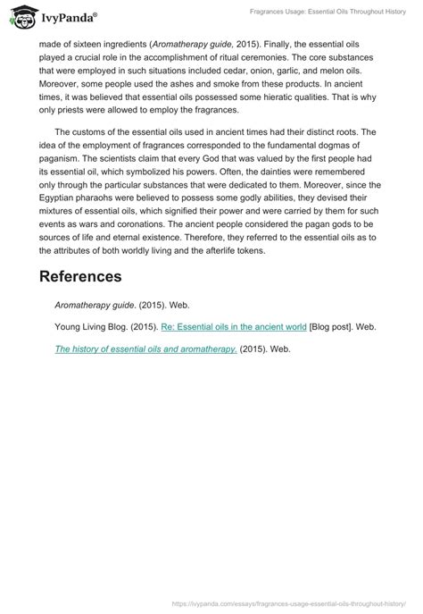 Fragrances Usage Essential Oils Throughout History 552 Words