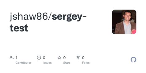 GitHub Jshaw Sergey Test