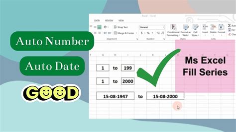 Ms Excel में Number Date Fill Series का गजब Use Excel Series Magic Tricks Automatic Number